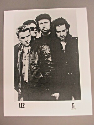 U2 promo photo 8 X 10 glossy black & white Closeup ! | eBay