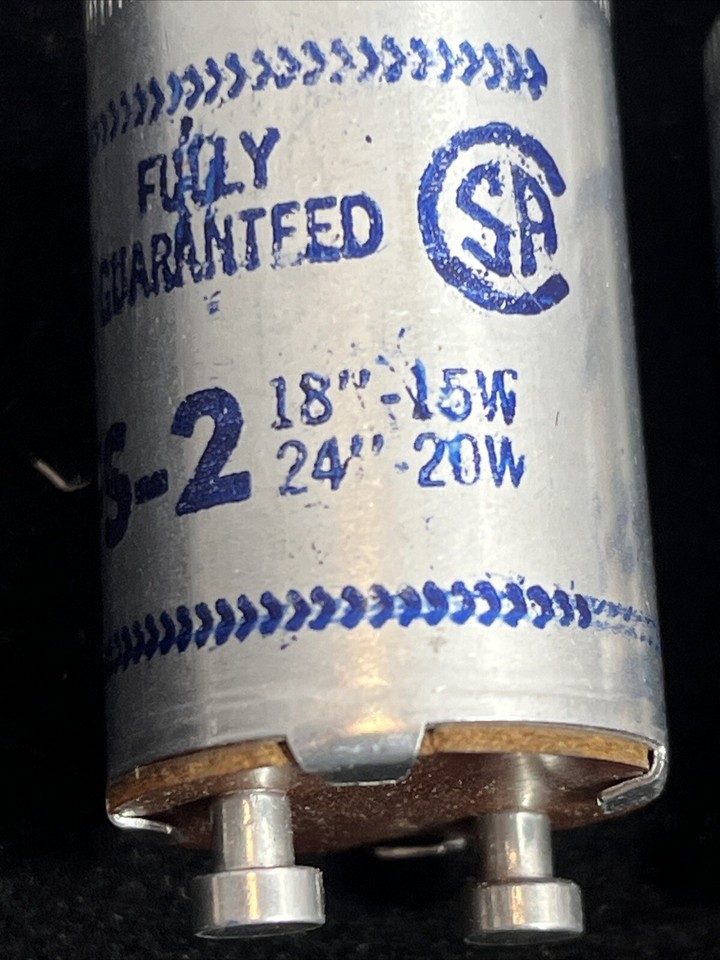 2-PK FS-2 FLUORESCENT STARTER 15-20 Watt NEW FS-2 USA MADE | eBay