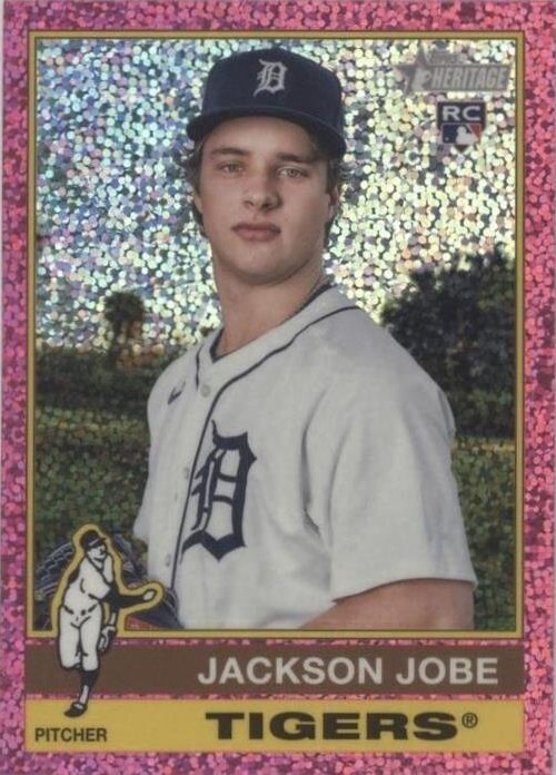 2025 Topps Heritage - Jackson Jobe #389 Chrome Pink Sparkle Refractor ...