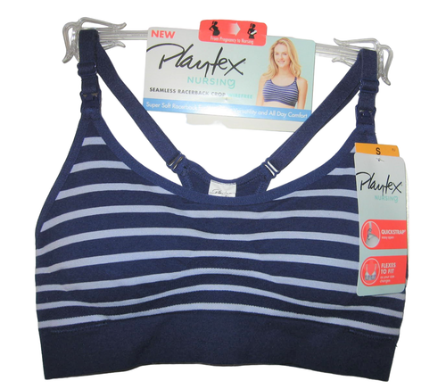 Playtex Nursing Bra Size Small Foxy Mama Seamless Racerback Crop ...