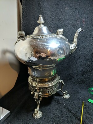 Rare Antique victorian Silver Plated sprite kettle 19th Century large ...