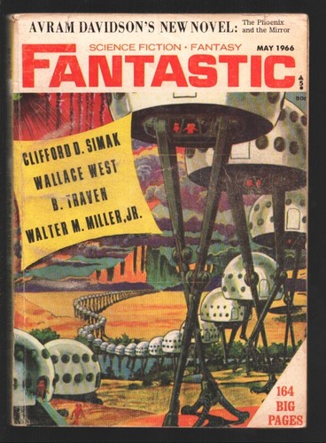 Fantastic 5/1966-Robot cover-Pulp tales by Wallace West-B. Traven ...