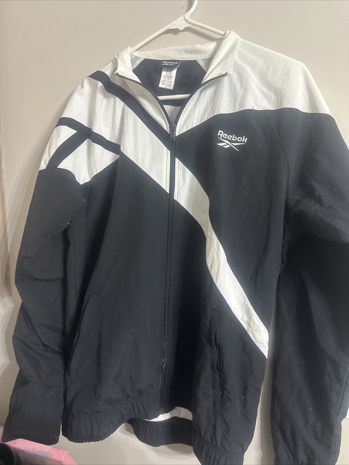 Reebok Men's Classics Vector Black/White Track Jacket… - Gem