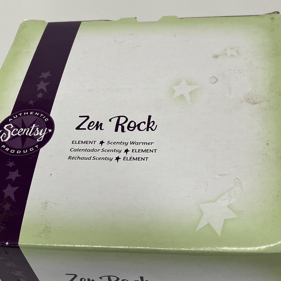 Scentsy Zen Rock Element Electric Warmer Retired Grey Stone with Warmer ...