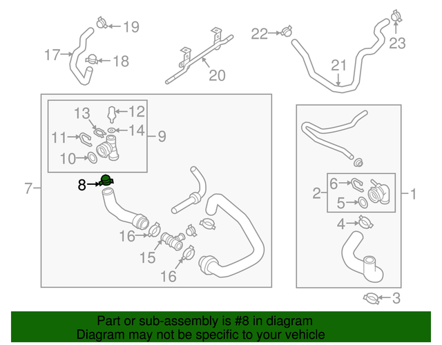 VW Volkswagen OEM 99-16 Jetta Cooling-upper Hose Clamp N90687201 for ...