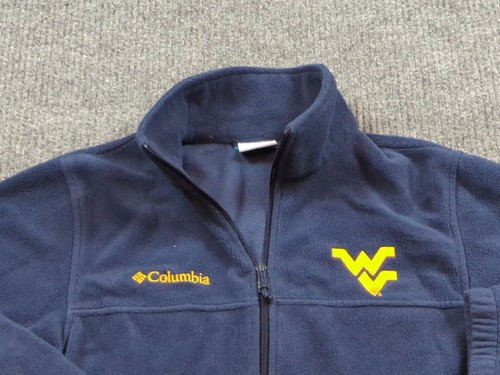 West Virginia Mountaineers Jacket Mens Small Fleece Columbia Full Zip ...