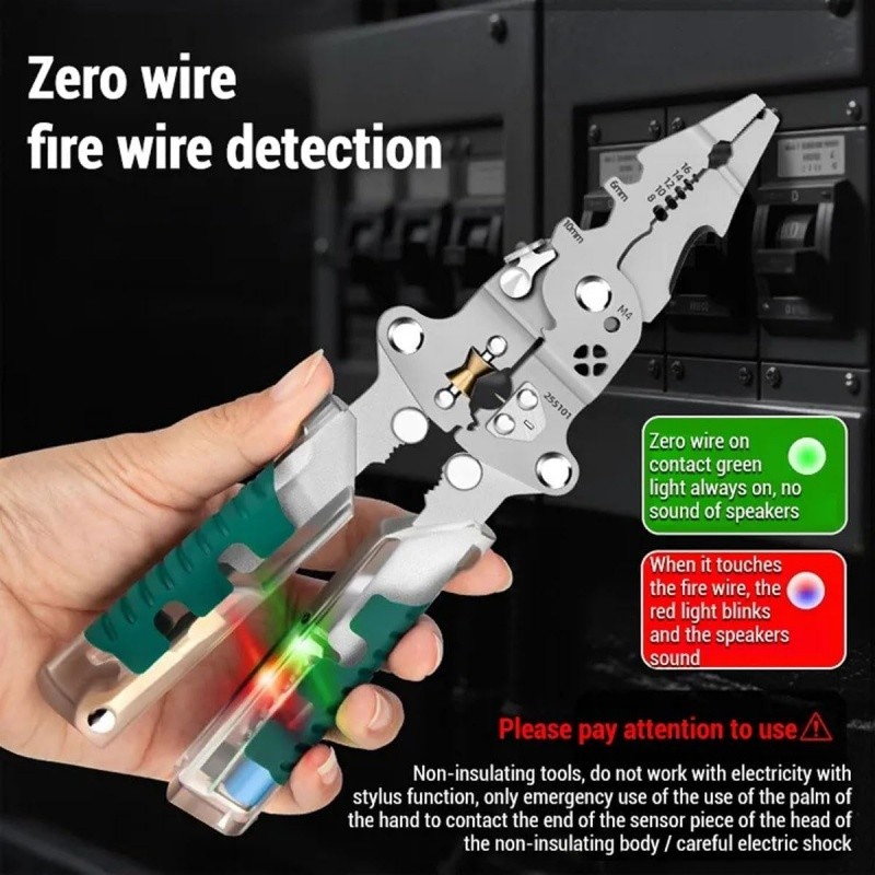 Folding Stylus Screwdriver Wire Stripper with Voltage Tester Electrical ...