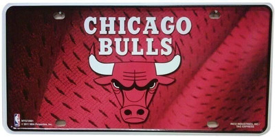Chicago Bulls Metal Auto Tag License Plate, Logo Design, 6x12 Inch | eBay