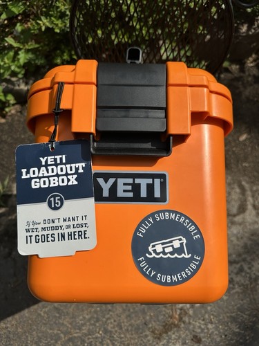 MINT NEW YETI LoadOut GoBox 15 KING CRAB ORANGE Limited Edition ~ WITH ...