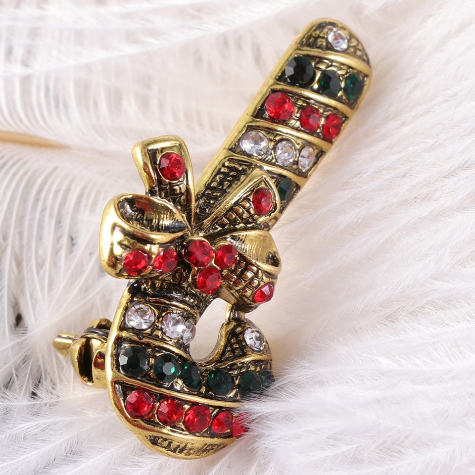 Christmas Brooch Xmas Crystal Rhinestone Brooch Pin Breastpin Party ...