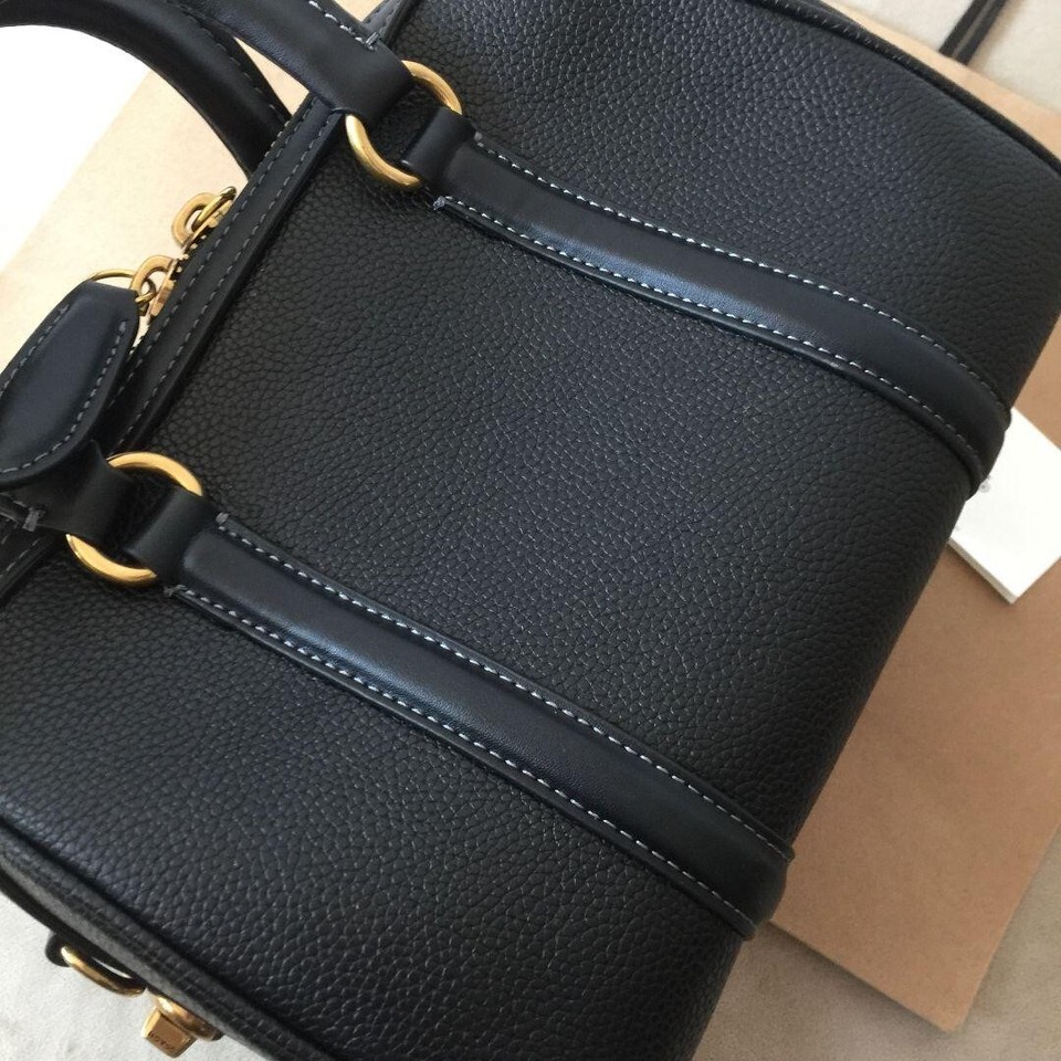 COACH Ruby Satchel 25 Color Block Handbag Shoulder Bag Black C8530 ...