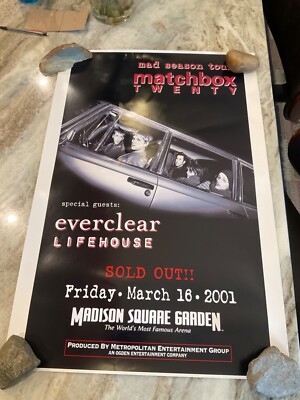 MATCHBOX TWENTY EVERCLEAR LIFEHOUSE 2001 NEW YORK MSG CONCERT TOUR ...