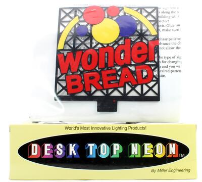 MILLER ENGINEERING DESKTOP NEON BASE WITH WONDER BREAD SIGN | eBay UK
