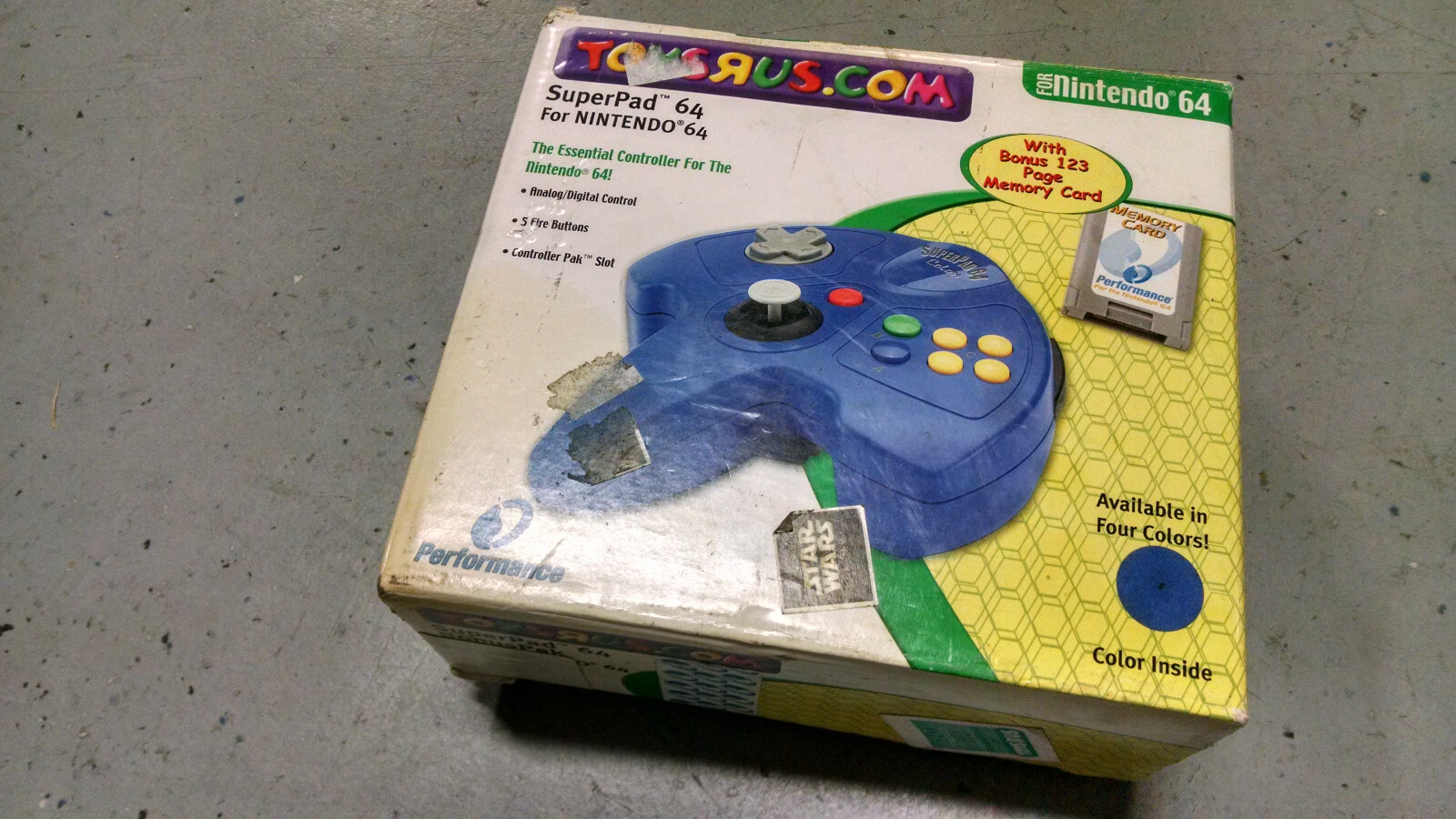 Super Pad 64 Plus InterAct Superpad Controller with page memory card ...