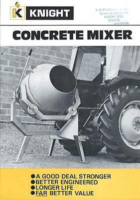 Equipment Brochure - Knight - Concrete Mixer - Farm Tractor Version ...