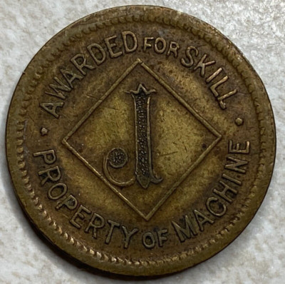 J Skill Award Property of Machine Slot Arcade Trade Token T4040 | eBay