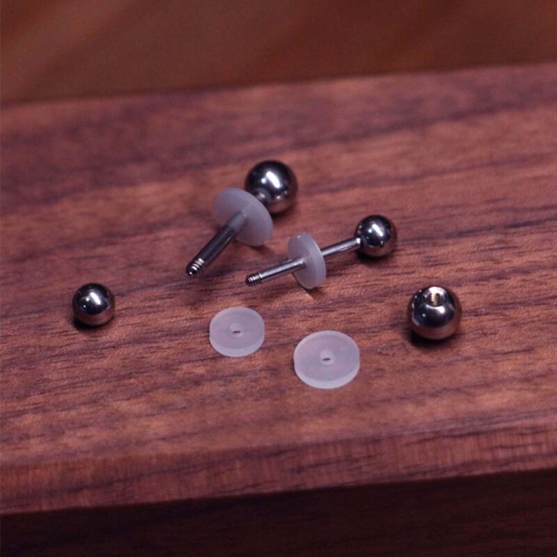 60x Plastic Earring Back Stopper Clear Silicone Earrings Back for ...