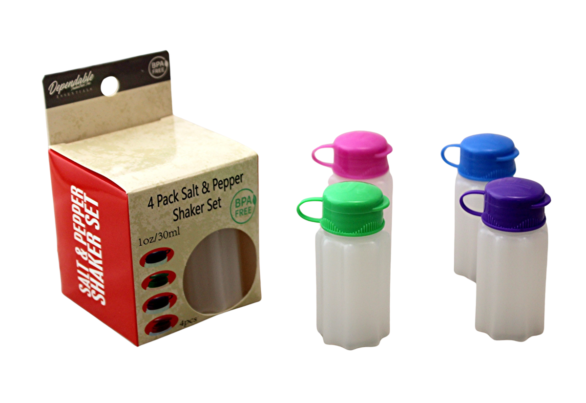 Portable Salt And Pepper Shakers 1/2 Oz Cube Salt & Pepper Shakers