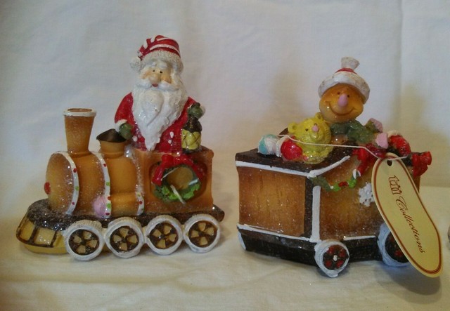 Tii Collection 4 PC Resin Santa Engine Christmas Train Set -ferrels ...