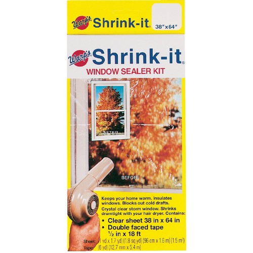 Warp's Shrink-it 38 In. x 64 In. Indoor Shrink Film Window Kit SK-38 ...