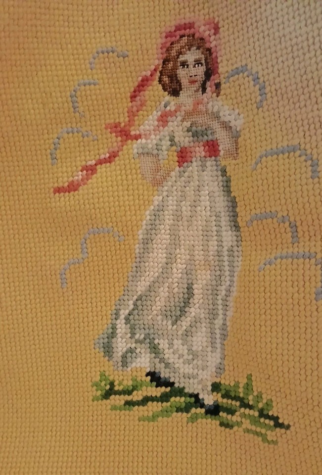 Pinkie and Blue Boy Needlepoint Portraits Complete 13" x 11" Finished ...