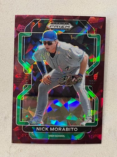 NICK MORABITO Mets 2022 Panini Prizm Draft MAROON Cracked Ice Prizm # 8 ...