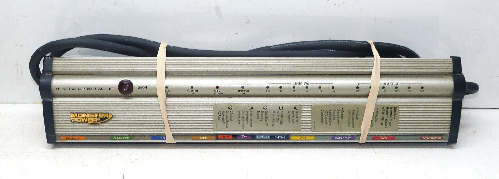 Monster PowerBar 1100 Power Strip/Surge Protector Bar Tested INV16951 ...