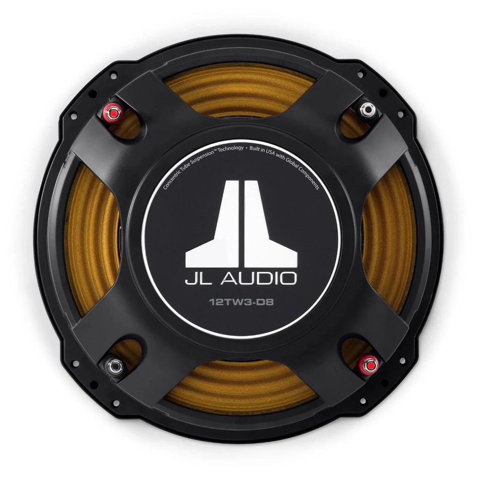JL AUDIO 12TW3-D8 Dual 8 Ohm 12" Shallow Slim Mount Subwoofer TW3 ...