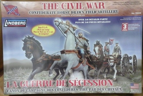 Lindberg Confederate Civil War Horse Drawn Field Artillery 1/16 Model ...