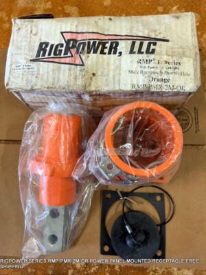 RIGPOWER SERIES RMP-PMR-2M-OR POWER PANEL MOUNTED RECEPTACLE FREE ...