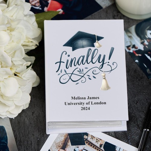Personalised Graduation Photo Album 100 x 6x4 Finally Graduated SPA-63 ...