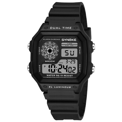 Men's Digital Multi-Function Watch Time Alarm Backlight Waterproof ...