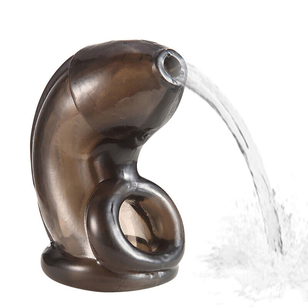 US Soft TPE Male Chastity Device Belt Lock Cage Trainer Restraints ...