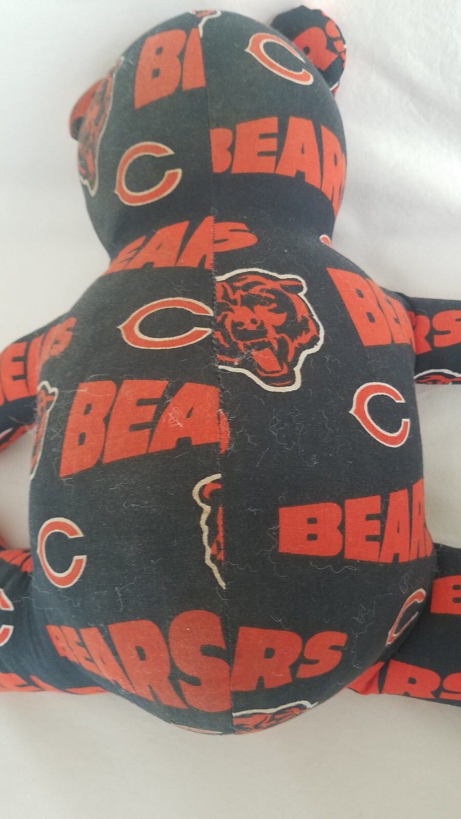 Vintage STUFFED PLUSH CHICAGO BEARS TEDDY BEAR Logo Fabric | eBay