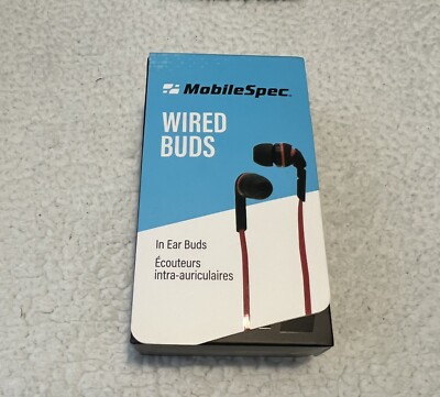 Mobilespec 2021 MBS10112 Mbs Stereo In Ear Buds W/inline Mic Red Cord ...