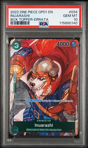 2022 ONE PIECE OP01-ROMANCE DAWN BOX TOPPER-ERRATA #034 DUKE DOGSTORM ...