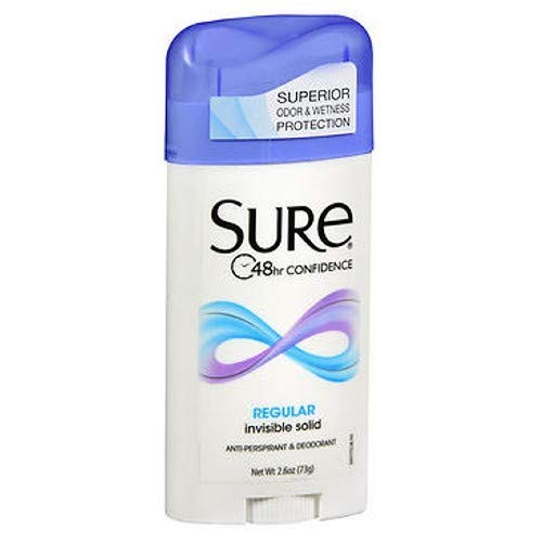 Sure Anti-Perspirant Deodorant Invisible Solid Regular Scent 2.60 oz ...