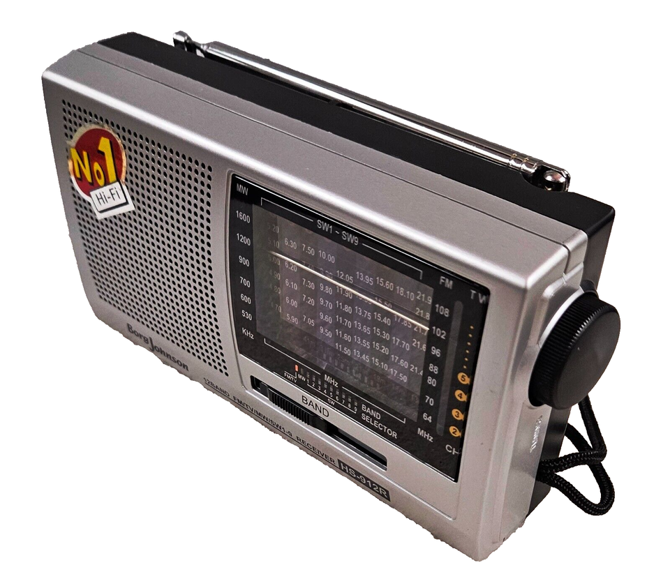 Borg Johnson HS-912R World-Wide Radio, FM/TV/MW (AM)/SW1-9 12 Band ...