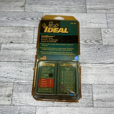 Ideal LinkMaster Link Master 62-200 UTP/STP Tester Open Circuits Shorts ...