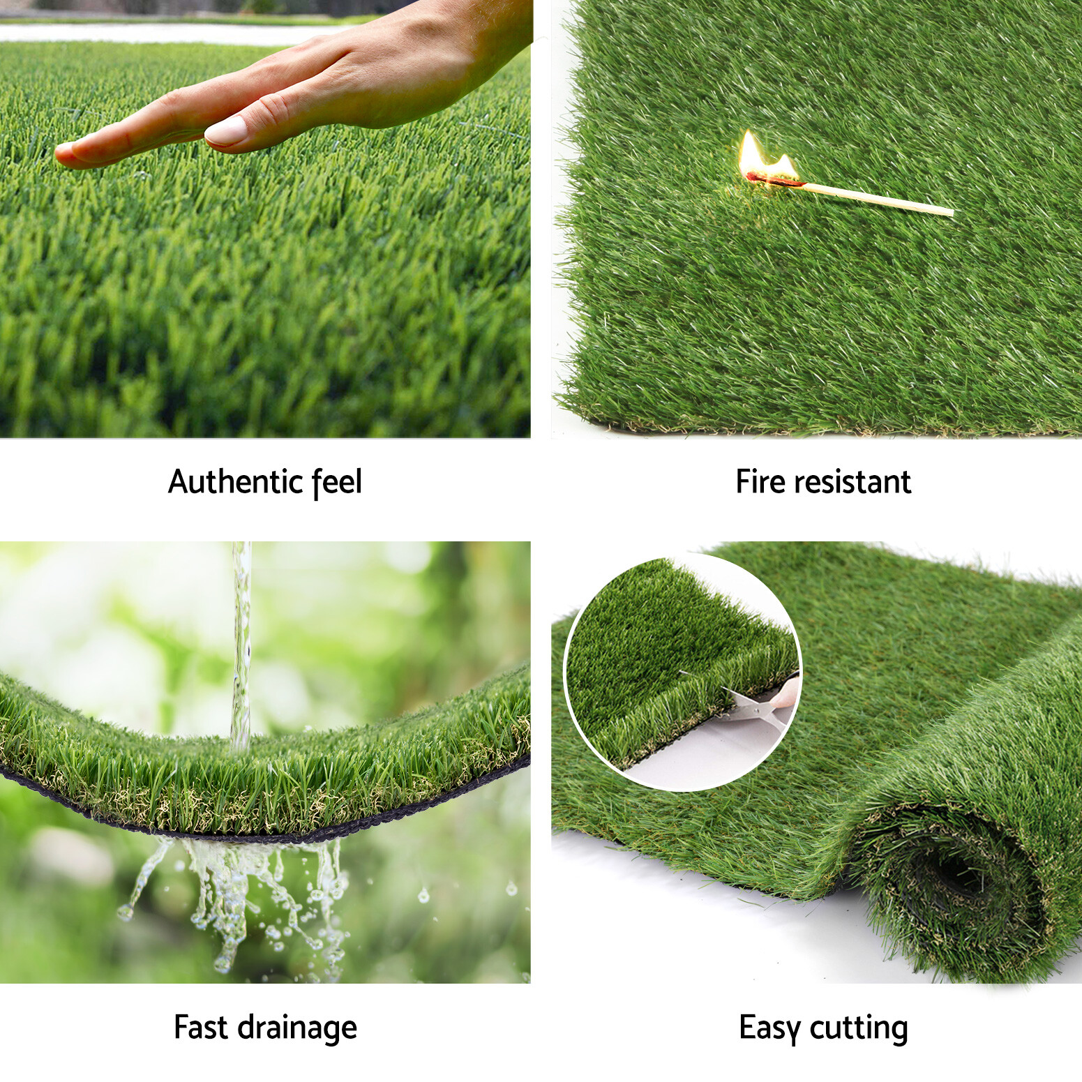 Primeturf Artificial Grass Synthetic Fake Lawn Turf 2mx5m 20SQM Plant ...