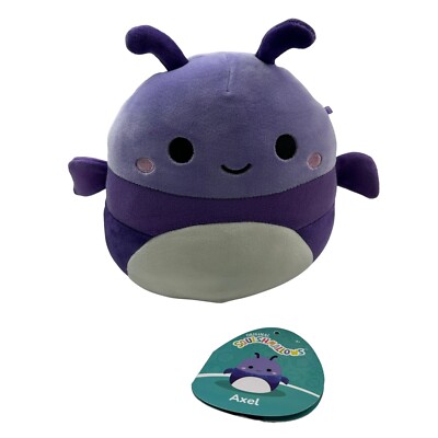 Squishmallow 8" Axel Beetle 💜 Soft Purple Garden Bug Plush Squish READ ...
