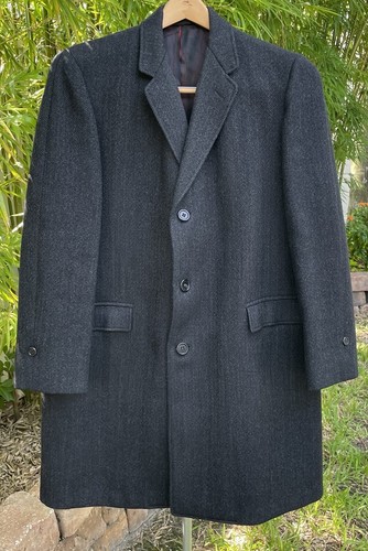 Vintage Barron Anderson Virgin Wool Overcoat Men Size XL Stoneface ...