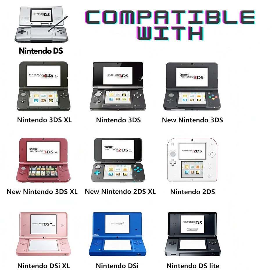 Nintendo DS Lite DSi 2DS 3DS Game Console For R4 Game Card Cartridge ...