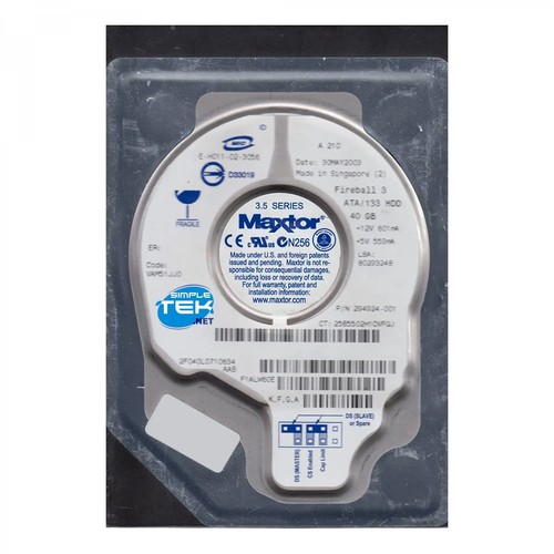 Maxtor Fireball 3 40 GB 3,5 " HDD Ide Pata Eide Hard Disk Windows 98 ...