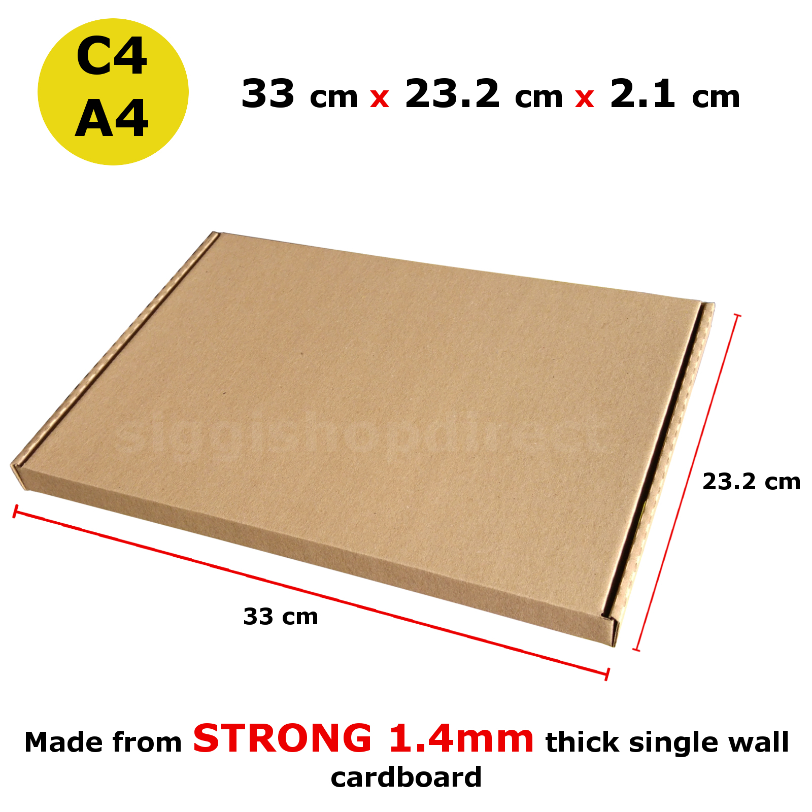 A4 C4 A5 C5 Royal Mail Large Letter Box PIP Postal Shipping Cardboard ...
