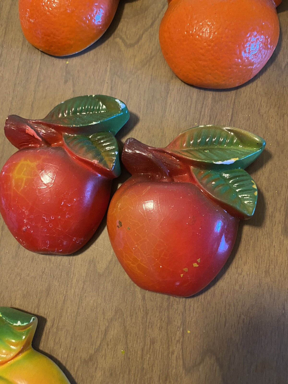 Vintage Chalkware Fruit Wall Hangings 3 1/2 to 4 Inches Set of 15 | eBay
