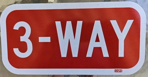 3 WAY STOP Sign 3M Engineer Grade Reflective DOT Compliant 12" x 6 ...