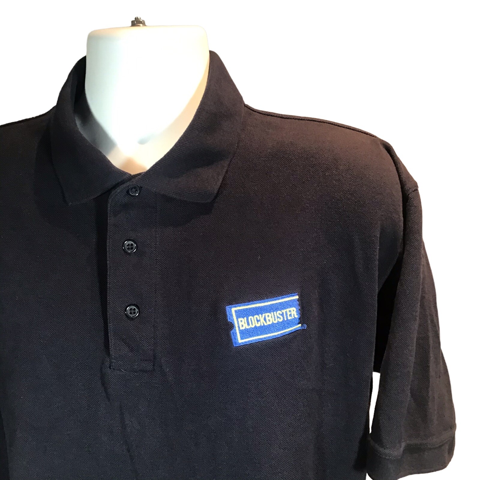 Vintage Blockbuster Video Employee Polo Shirt Mens SZ… - Gem