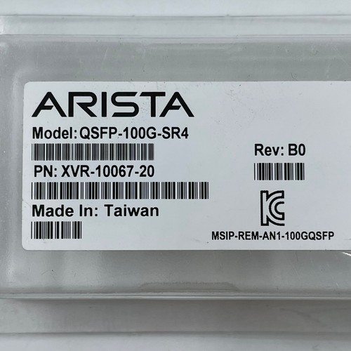 Arista XVR-10067-20 QSFP-100G-SR4 100GBASE-SR4 100GB QSFP28 Transceiver ...