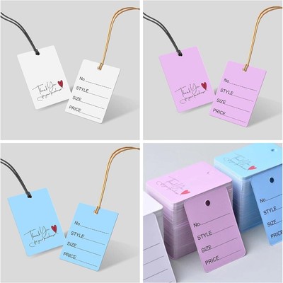 1000PCS Paper Clothing Labels Tag Hat Labels Tag Product Price Tag Hang ...